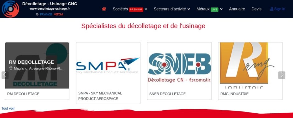 Le site Decolletage-Usinage.fr, le partenaire de choix pour les ...